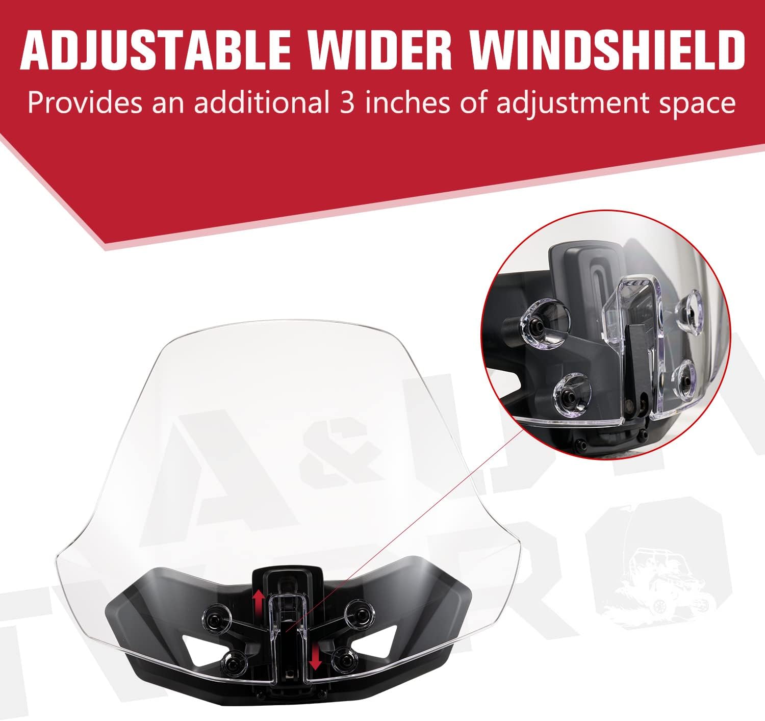 Can-Am Ryker Adventure Adjustable Windshield | A & UTV PRO