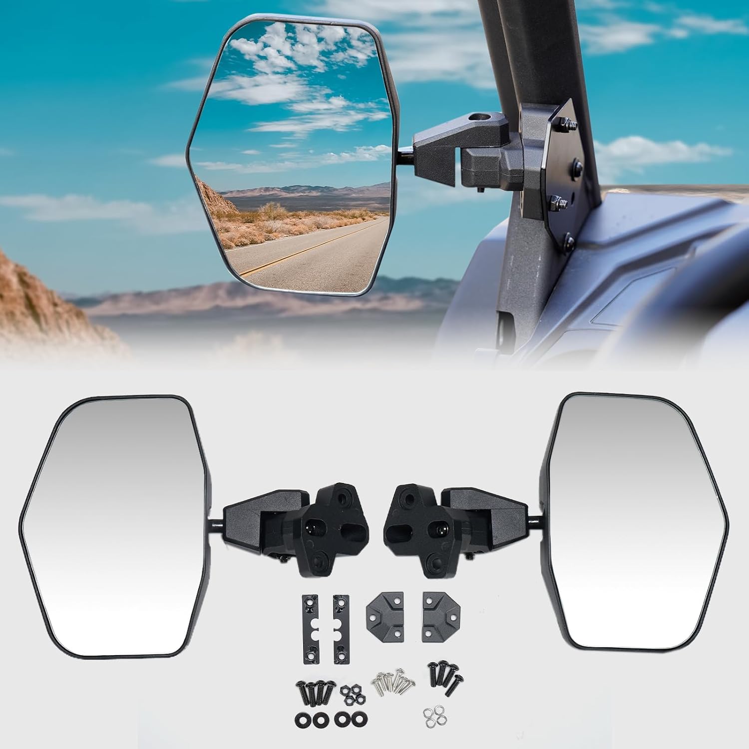 Side Mirrors for Can Am Defender HD5 HD8 HD9 HD10 MAX Accessories 2016 ...