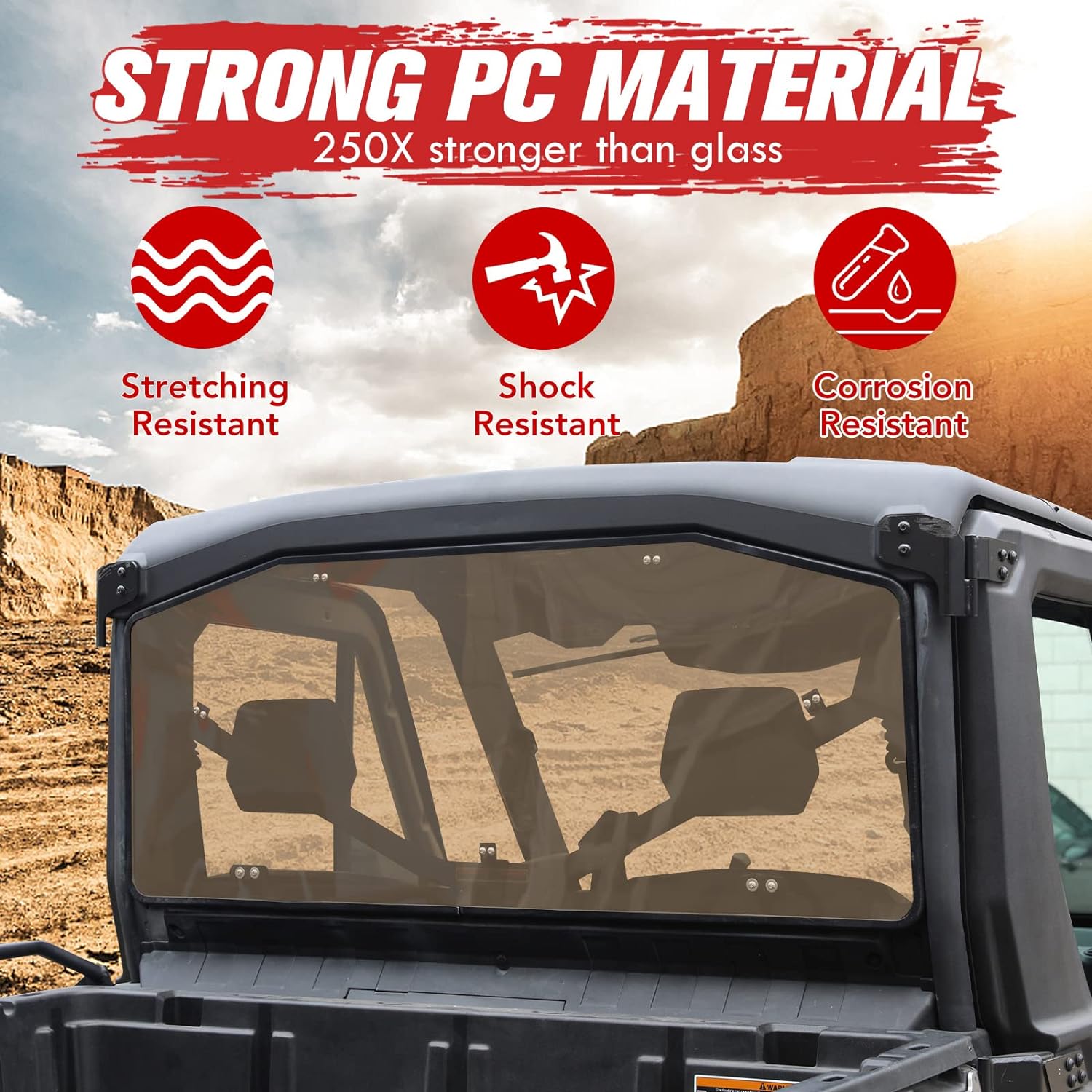 Can-Am Defender Dark Tinted Rear Windshield – A & UTV PRO